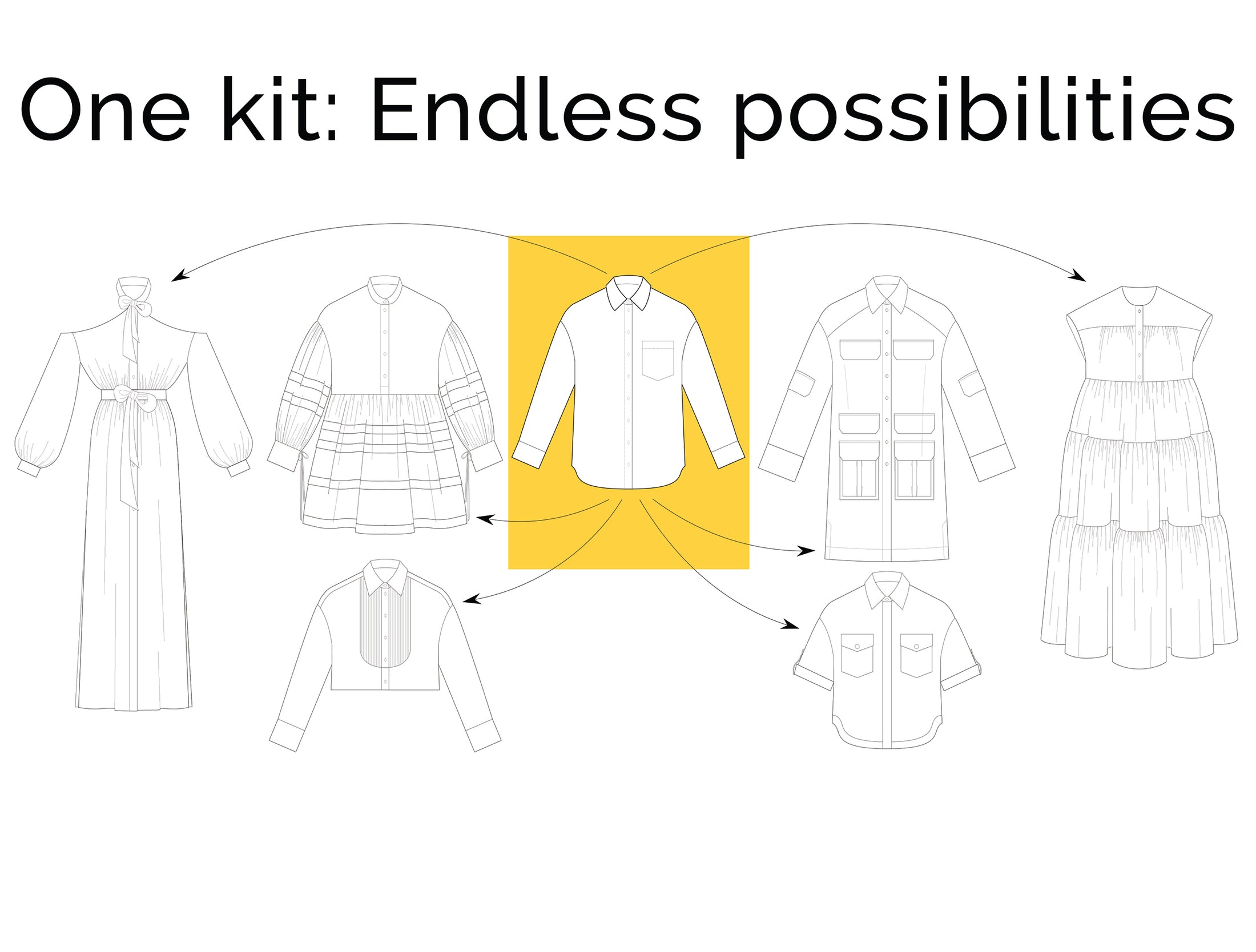 Oversized Shirt Pattern Kit – CLIQD pattern kits